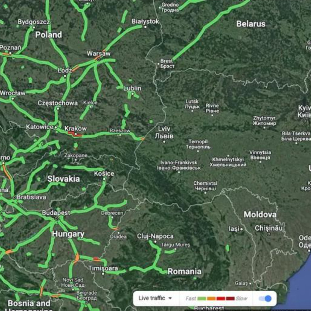 Google Maps: Απενεργοποιεί τη λειτουργία live traffic στην Ουκρανία ...